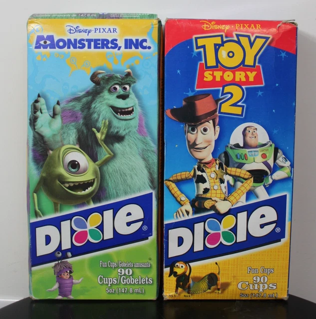 2-SET TOY STORY 2 & MONSTERS INC DIXIE CUPS Disney Pixar Promotional ...