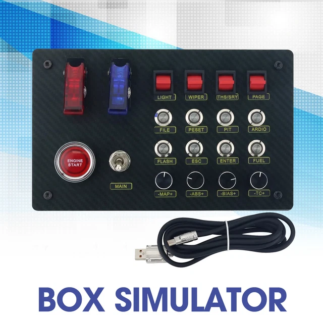ZQSR HORIZONTAL BUTTON Box SIM Racing Control Box Simulator for Simagic ...
