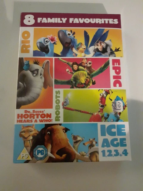 BLUE SKY 8 Family Favourites DVD Collection Ice Age 1 2 3 4 Rio Robots ...