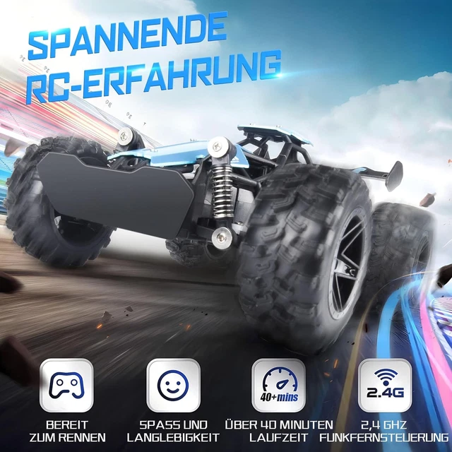 FAST OFF ROAD RC Car 20KM/H High Speed RC Monster Truck 4WD Kid Toy ...