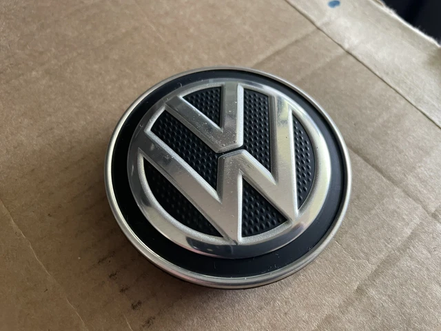 SINGLE VOLKSWAGEN 65MM Alloy Wheel Centre Cap x1 Genuine Golf T6 Passat ...