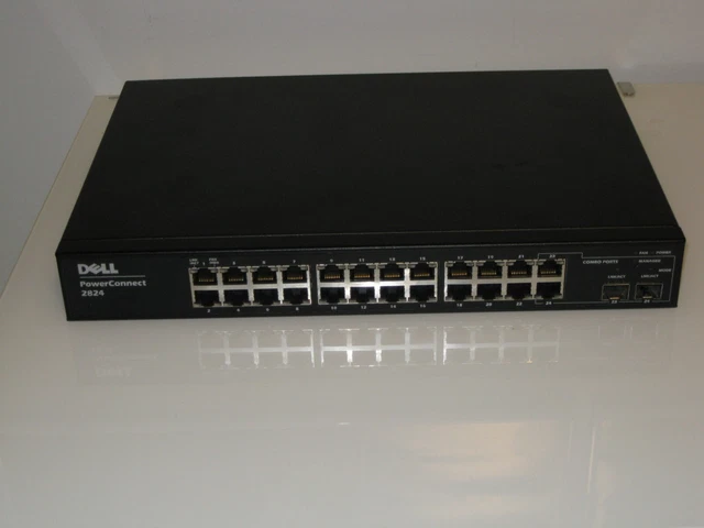 DELL POWERCONNECT 24 Port Gigabit Ethernet switch router Model 2824 $45 ...