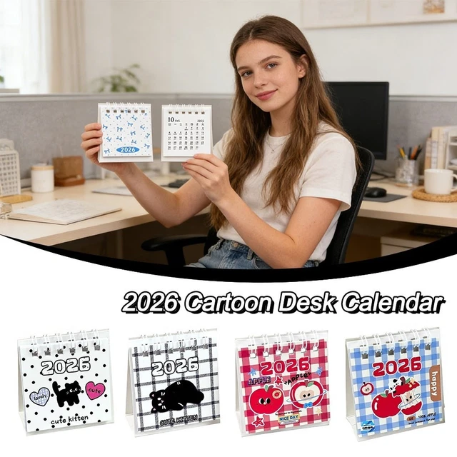 BOW 2026 DESK Calendar Mini Daily Planner Desktop Calendar Desktop ...