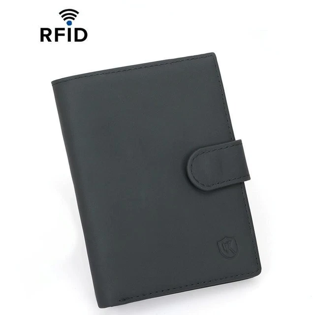 PORTADOCUMENTI ANTI-SKIMMING DKER YP-262 per passaporto nero elegante ...
