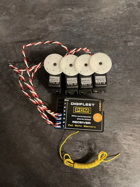 DIGIFLEET RADIO CONTROL Aircraft Gear PCM Reciever And 4 FPS-18 Servos ...
