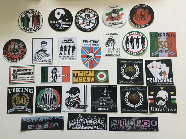 JUVENTUS 25 ADESIVI Ultras Aufkleber Stickers Drughi Fighters Viking ...
