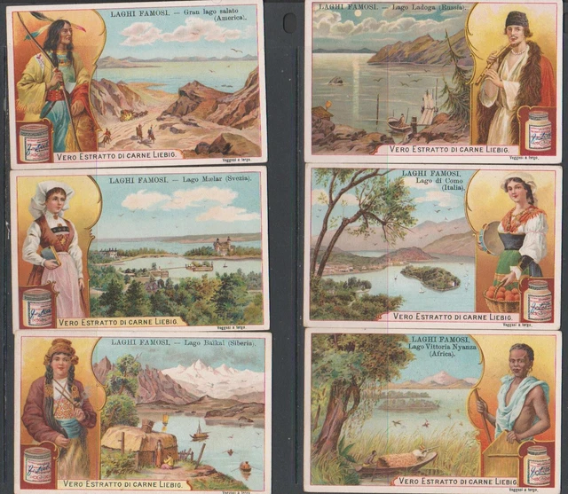LIEBIG CARDS LIEBIG 1901 Famous Lakes (S672) - complete set EUR 1,07 ...