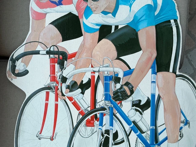 CARTON SEVENTIES PAIRE De Cyclistes Vélo Bicyclette Cyclisme Tour De ...