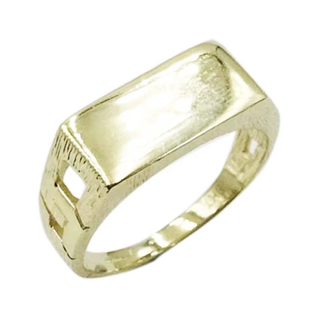 9CT GOLD SIGNET Ring Identity Engravable Brand New Mens £285.00 ...