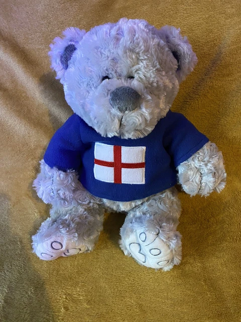 ENGLAND FLAG ST Georges Cross Teddy Bear Football Plush Gift Cuddles ...