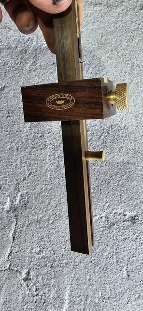 CROWN TOOLS - Carpenters Scribe Mortise Marking Gauge BRASS - Sheffield ...