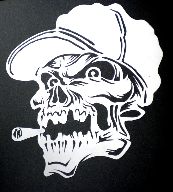 HIGH DETAIL AIRBRUSH stencil spliff skull FREE UK POSTAGE EUR 5,19 ...