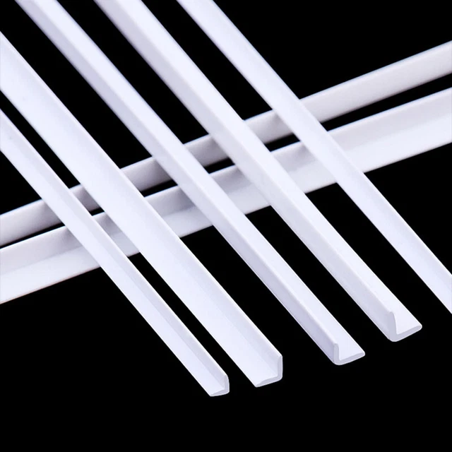 ABS PLASTIC STRIP Angle-L Tubes Profile Rods Bar Scratch Building 2mm ...