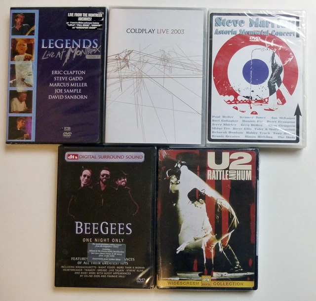 DVD LOT - Concert - Bee Gees, Coldplay, Steve Marriott, U2 - New Sealed ...