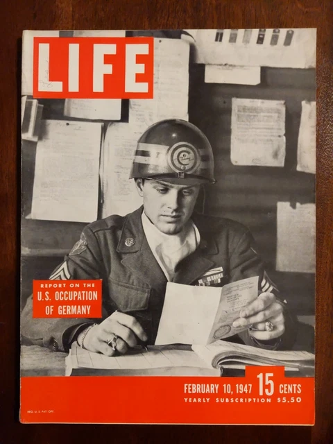 LIFE MAGAZINE FEBRUARY 10 1947 Occupation of Germany, RARE NO LABEL £15 ...