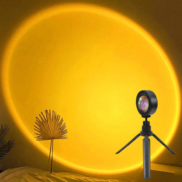 SUNSET PROJECTOR PROJECTION USB Atmosphere LED Desk Lamp Home Decor ...