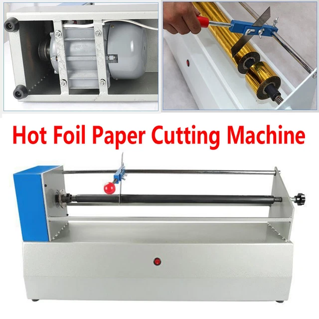 HOT STAMPING ELECTRIC Hot Foil Paper Cutter Roll Slitter 1" Core 110V ...