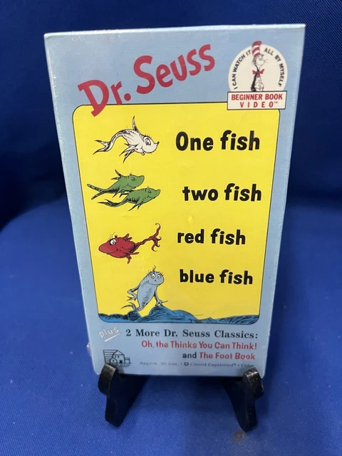 DR. SEUSS ONE Fish Two Fish Red Fish Blue Fish VHS video tape sealed ...