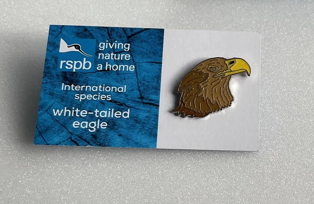 RSPB PIN BADGE GNAH International Species White-tailed Eagle £10.00 ...