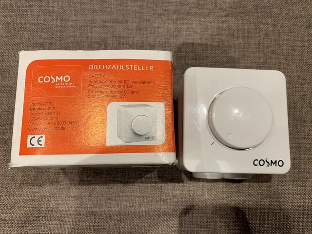 COSMO-POTENTIOMETER CVECP2 FÜR EC -Ventilatoren, 12V IP44/54 EUR 70,00 ...