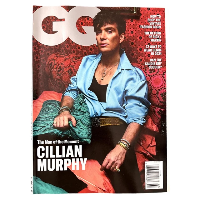 GQ MAGAZINE MARCH 2024 Cillian Murphy Ricky Martin Vintage Fashion $4. ...