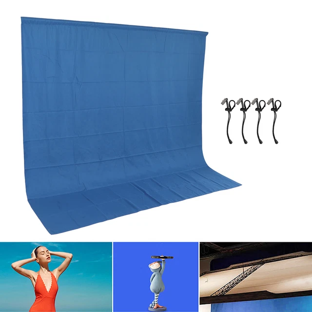 2X2M BLUE SCREEN Photography Backdrop Wrinkle Resistant Screen Bac SLK ...