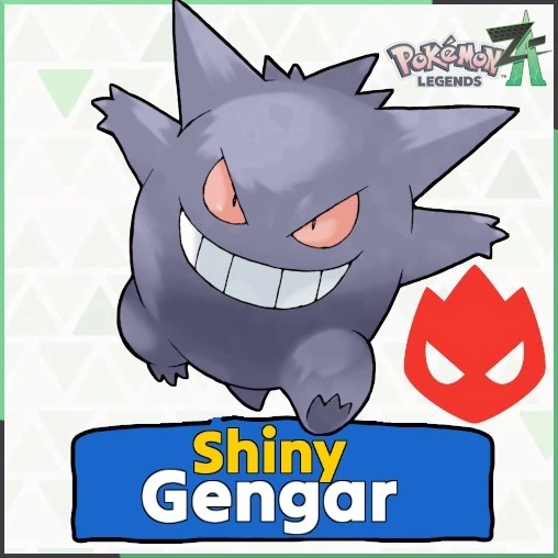 SHINY ALPHA GENGAR Niv. 25 Pokémon Legends Z-A Haunter Gastly Pokémon ...