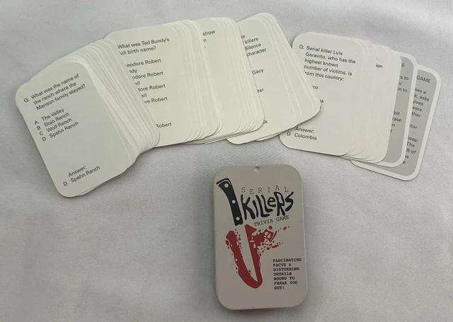 CARTE DA GIOCO Serial Killers Curiosità mini latta ottime condizioni ...