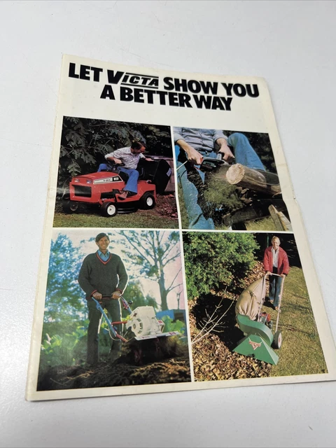 VINTAGE BROCHURE VICTA LAWNMOWER RIDE ON 1970s TOOL TOOLS MANCAVE ...