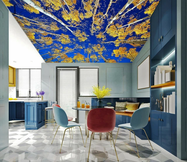 3D SKY TREES A6107 Ceiling WallPaper Murals Wall Print Decal Deco AJ ...