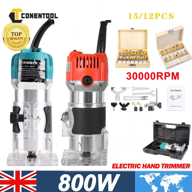 CONENTOOL PALM ROUTER 800W Mini Hand Held Router Wood Laminator Trimmer ...
