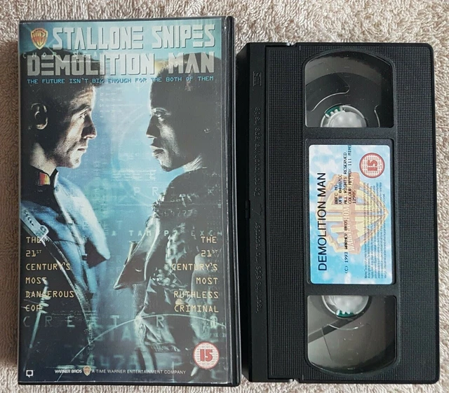 DEMOLITION MAN (VHS) Sylvester Stallone + Wesley Snipes + Sandra ...