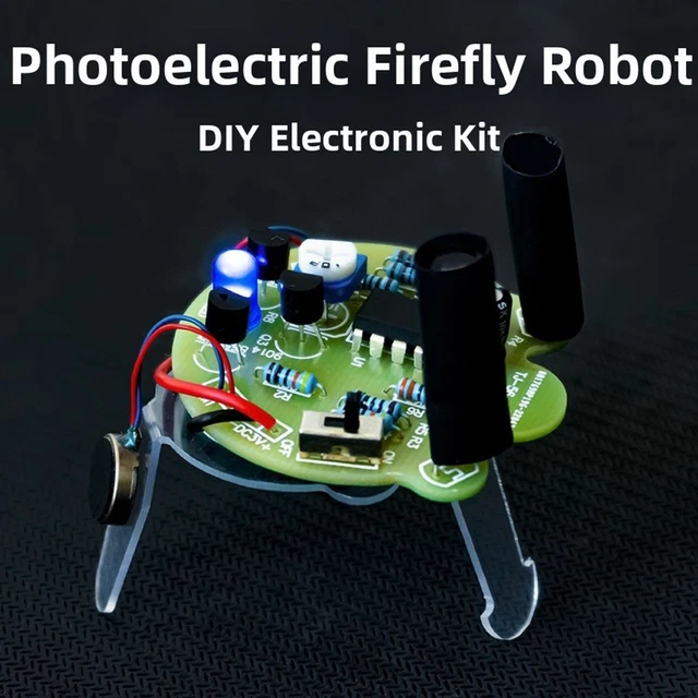 DIY MOBILE ROBOT Kit with Photosensitive Firefly Circuit Board and Tail ...