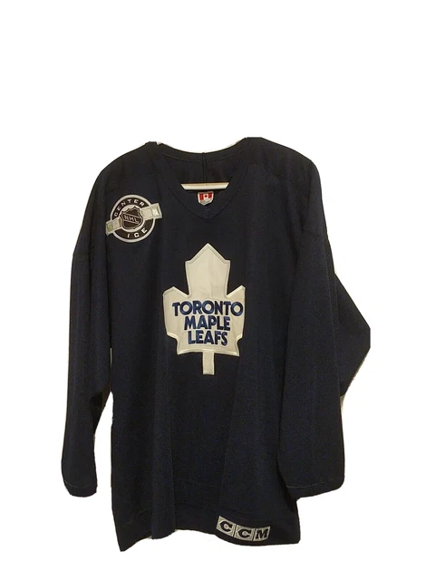 VINTAGE TORONTO MAPLE Leafs NHL 1990s Center Ice CCM Navy Blue Jersey ...