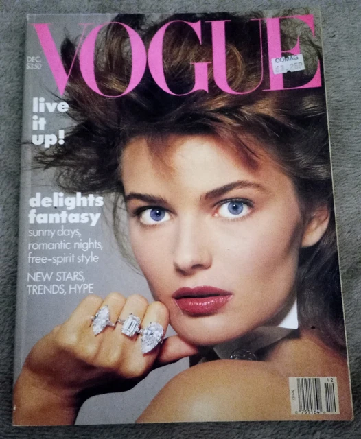 VOGUE MAGAZINE USA December 1986 1980s SUPERMODELS Tatjana YASMIN ...