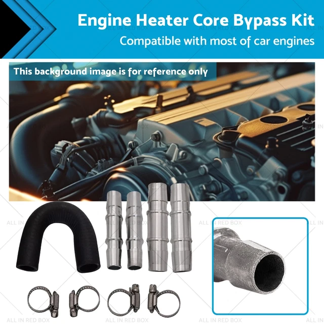 CAR ENGINE HEATER Core Bypass Kit 5/8in 3/4in Hose Fitting Aluminum For ...