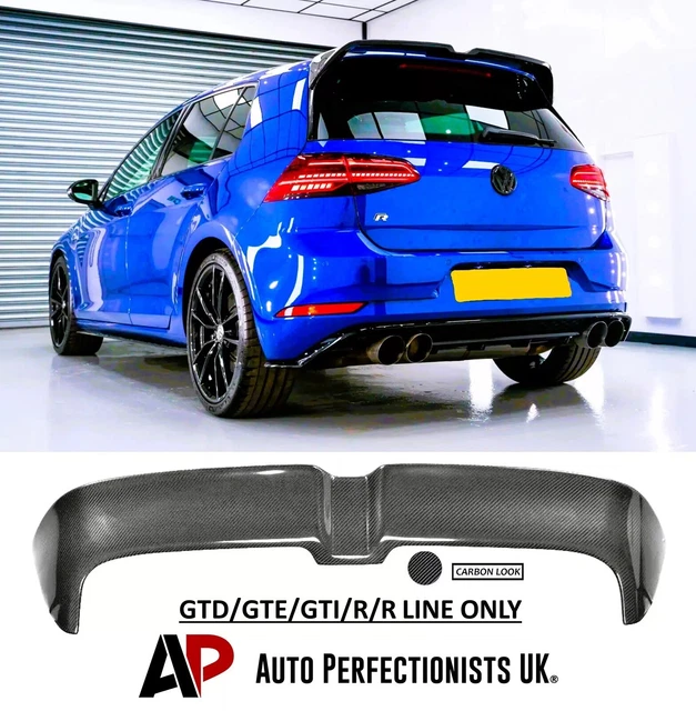 VW GOLF R GTD GTI Oettinger Style Rear Carbon Fibre Boot Spoiler Wing ...