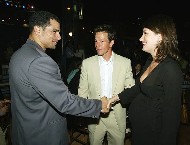 FRANKY G GREETS Mark Wahlberg girlfriend Rhea Durham premiere aft- 2003 ...