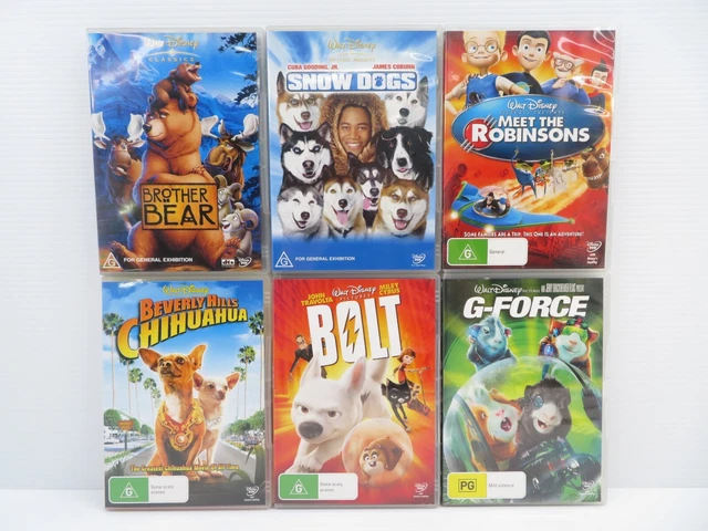 6 X WALT Disney Movie Set-Brother Bear/Bolt/Snow Dogs/G-Force-DVD ...