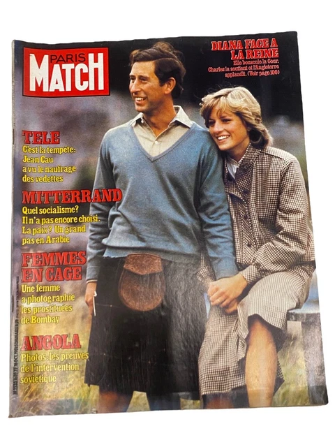 PARIS MATCH REVUE Magasine 1981 Princesse Diana Ladi Di Prince Charles ...