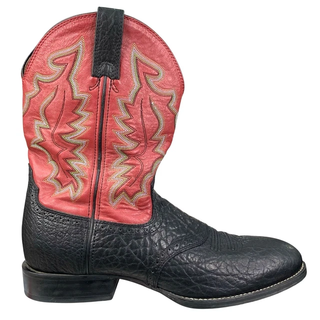 TWISTED X MEN’S Black Red Leather Cowboy Boot Size US 12 D £107.92 ...