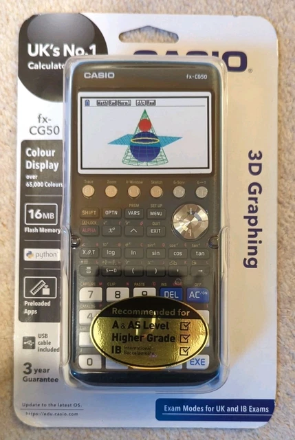 CASIO FX-CG50 3D Graphic Calculator for A-Levels £71.00 - PicClick UK
