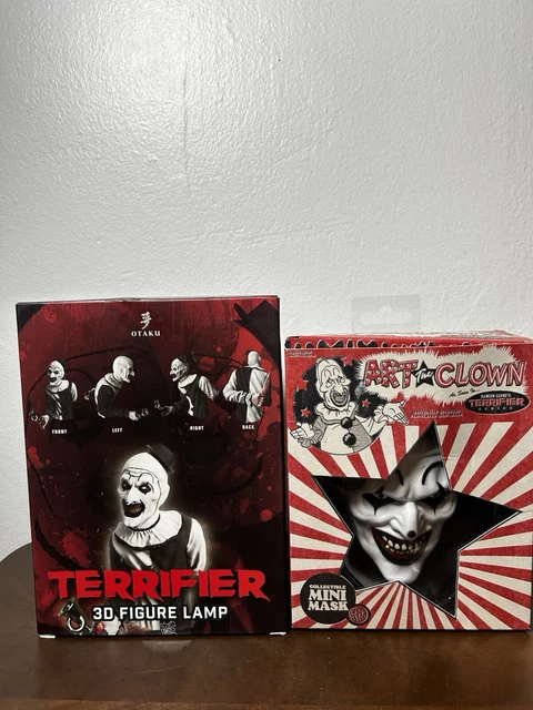 TERRIFIER 3D FIGURE Lamp & Art The Clown Mini Mask Terrifier Horror ...