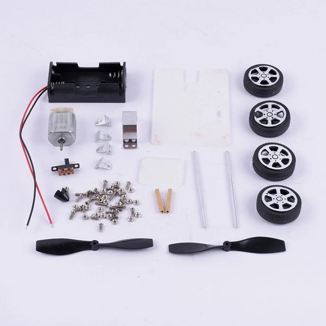 MATERIAL KIT SET DIY RC Toy Kit Car Toy Mini Wind Car Remote Control ...