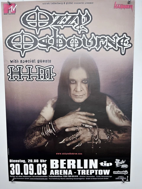 BLACK SABBATH OZZY Osbourne Affiche Original Berlin Arena Treptow Septembre 2003 EUR 208,52 ...