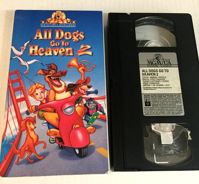 ALL DOGS GO To Heaven 2 VHS tape Ships Free Same Day With Tracking £9. ...