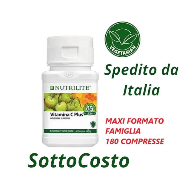 VITAMINA C PLUS 180 COMPRESSE (Form. Famiglia) DIF. IMMUN.(SPEDITO DA ITALIA ) EUR 60,89 ...