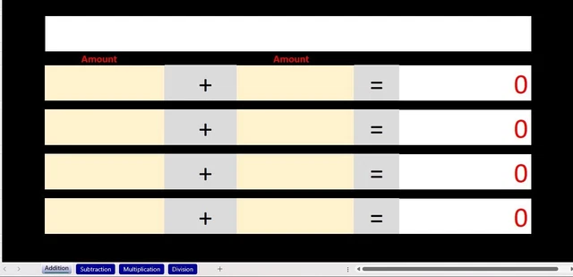EXCEL CALCULATOR SPREADSHEET, Easy to Use Template, Add Subtract ...