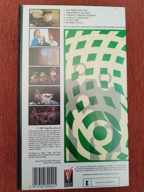 GENESIS - VISIBLE Touch - VHS Tape PAL UK - Phil Collins - Classic 80s ...