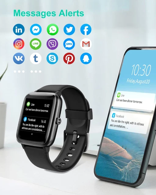 GRV SMARTWATCH UOMO Donna Chiamate Bluetooth Orologio Contapassi ...